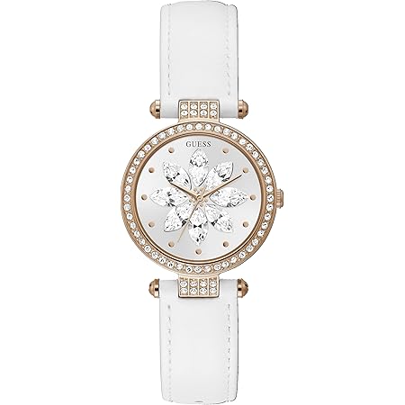 Guess Damen Analog Quarz Uhr mit Leder Armband W0934L1 : Guess: Amazon ...