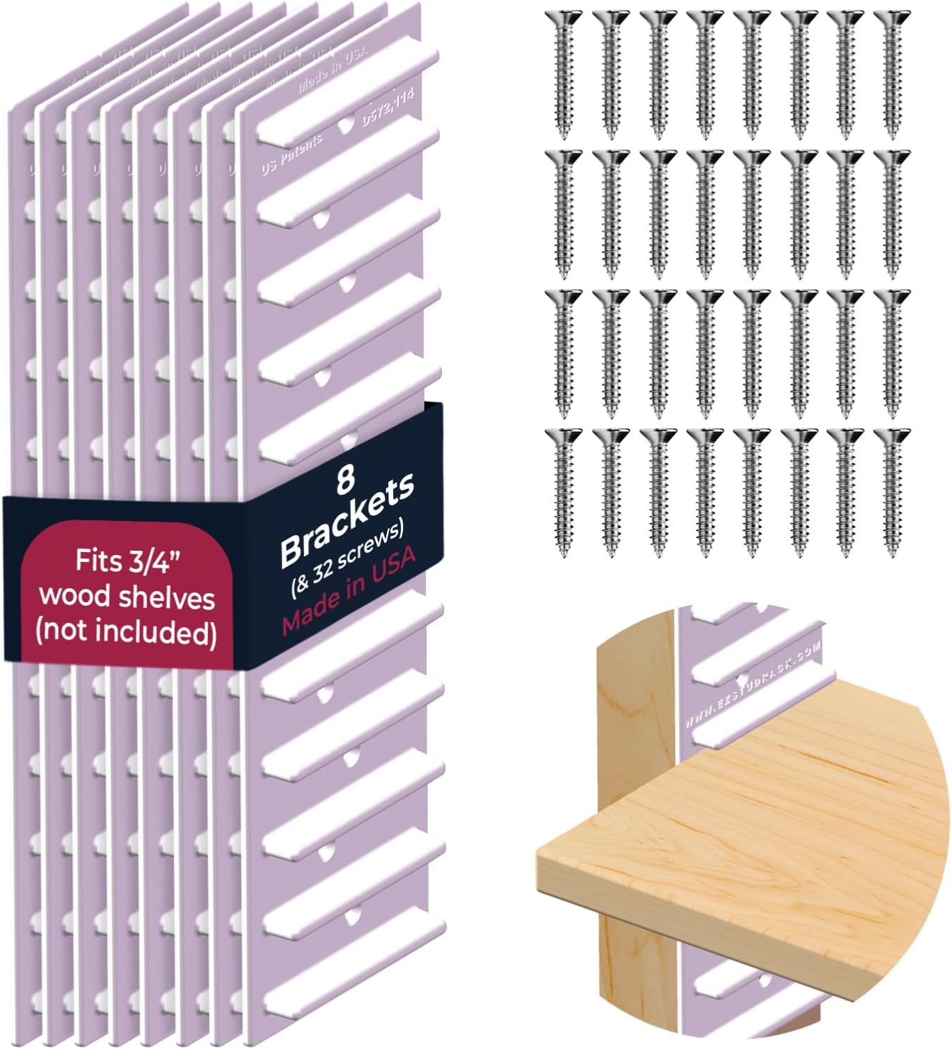 Amazon.com: 6 Pcs 36 Inch Shelf Pilaster Adjustable Shelf Brackets ...