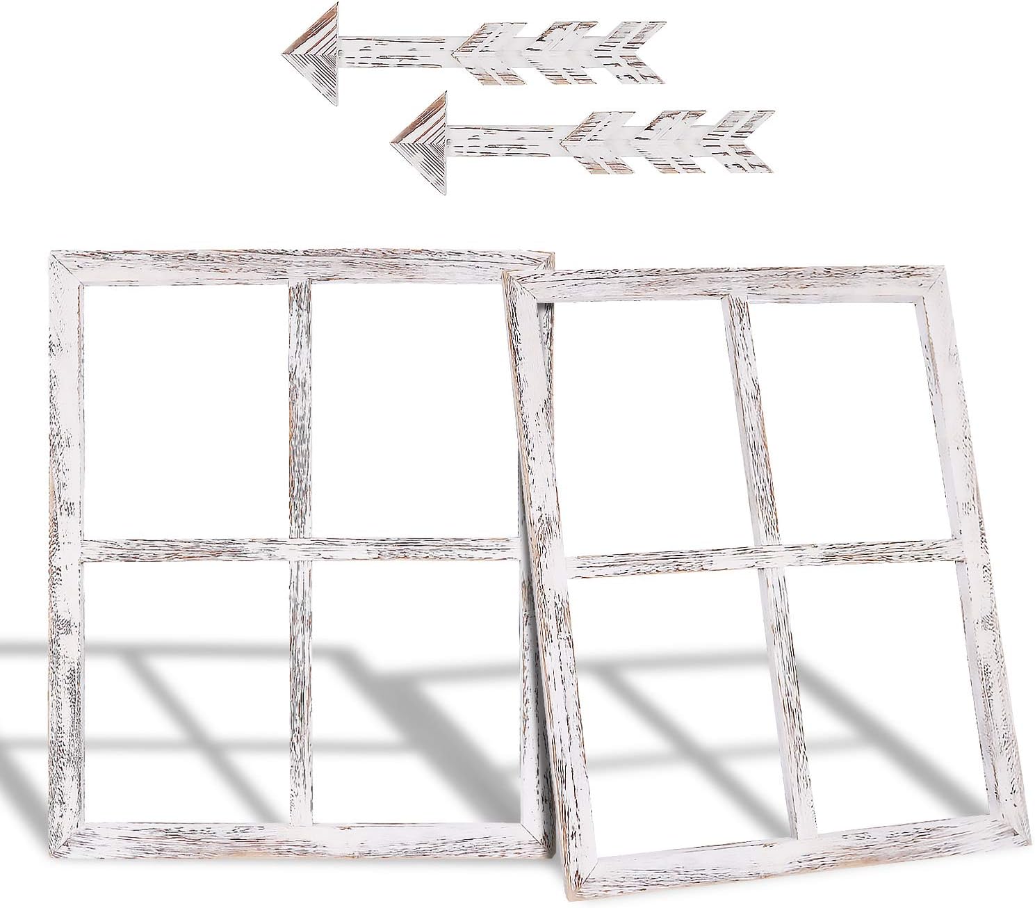 Amazon.com: Honest Farmhouse Wall Décor Window Frame ,Rustic Window ...