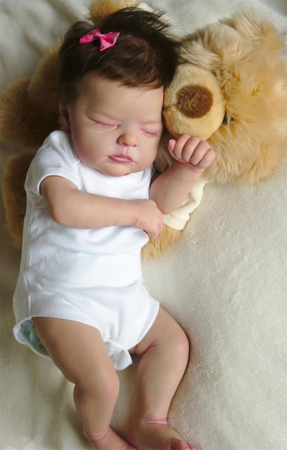 Amazon.com: GYCV Sleeping Newborn Baby Dolls Girl Cheap 20 Inch Real ...