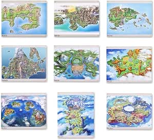 Pokémon Center: Pokémon Region Maps Posters (9-Pack) : Amazon.co.uk ...