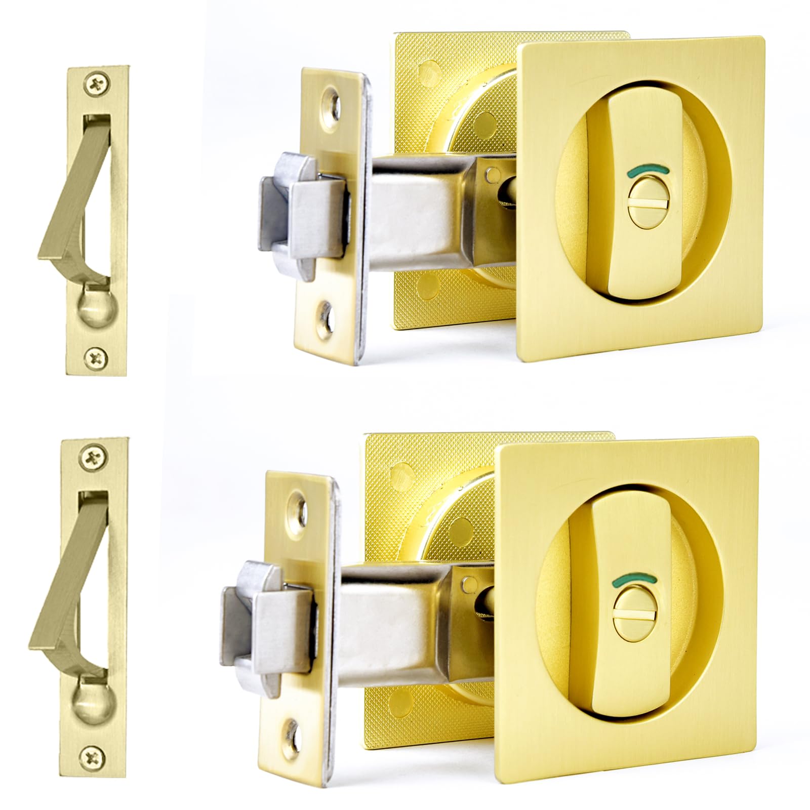 Dontay Pocket Door Lock, Color Coded Indicators, Privacy (Bed/Bath ...