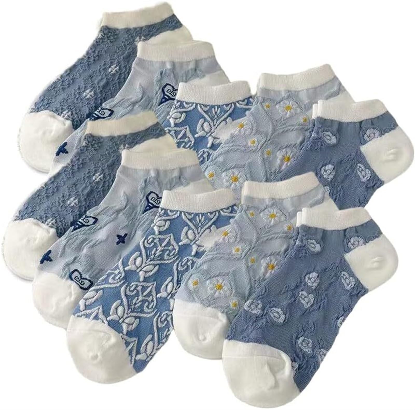 Retro 10 Powder Blue Socks