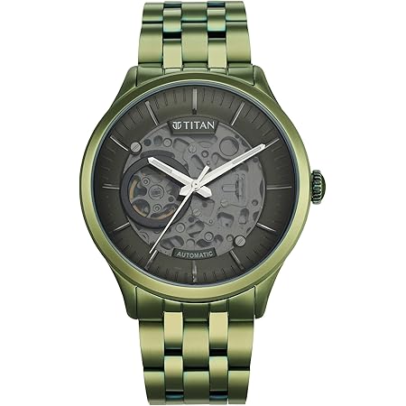 Titan Metal Mechanicals Analog Silver Dial Men's Watch-90140KM01 ...