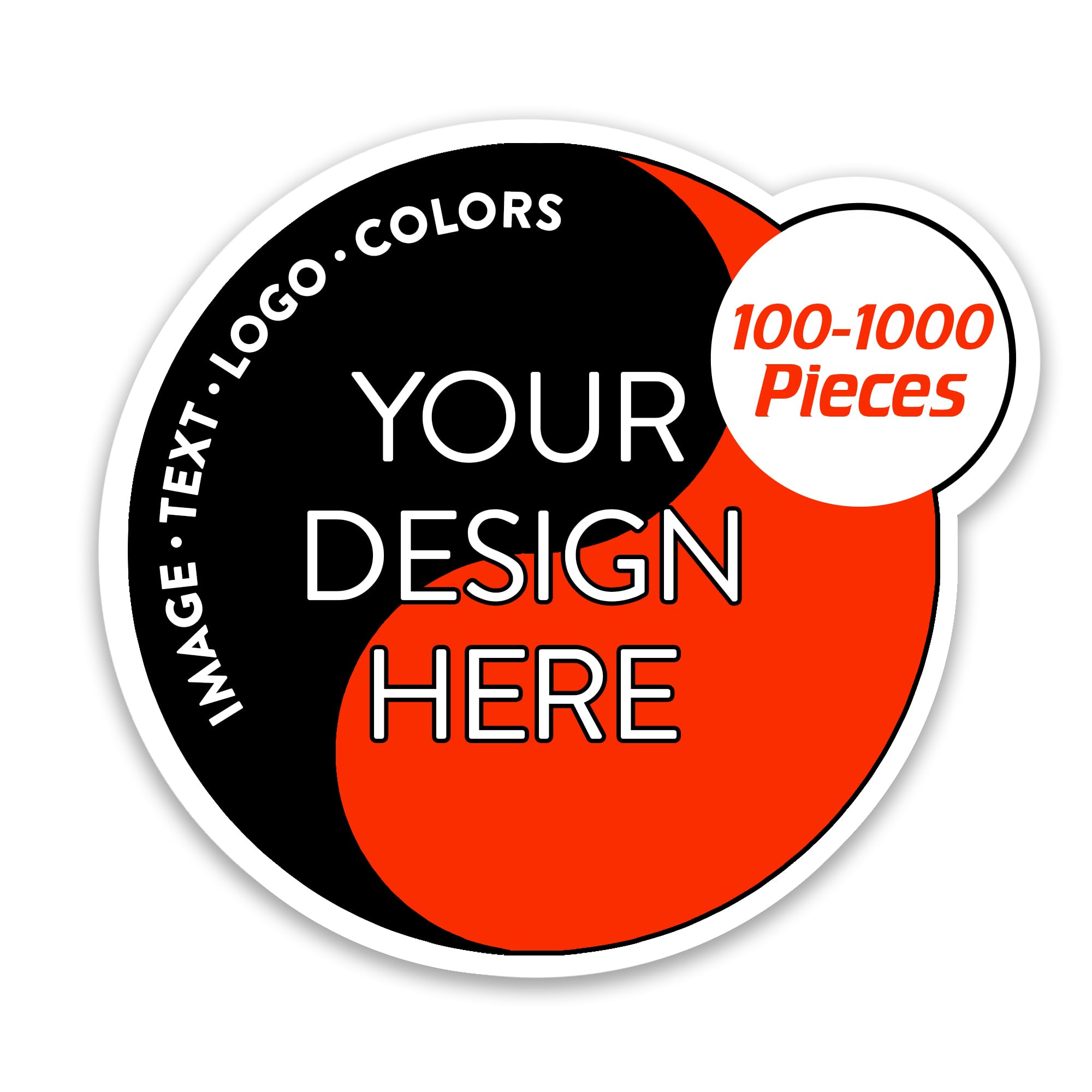 Amazon.com : 5-1000 Custom Vinyl Stickers - Upload Your own Image, Text ...