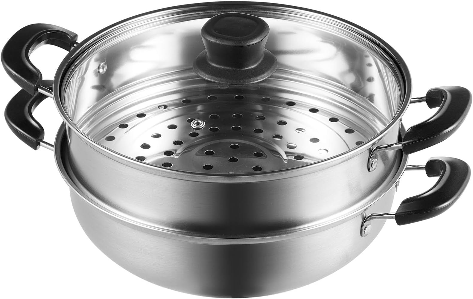 Amazon.com: ZENFUN Stainless Steel Steamer Pot with Basket, 1.8 Quart ...