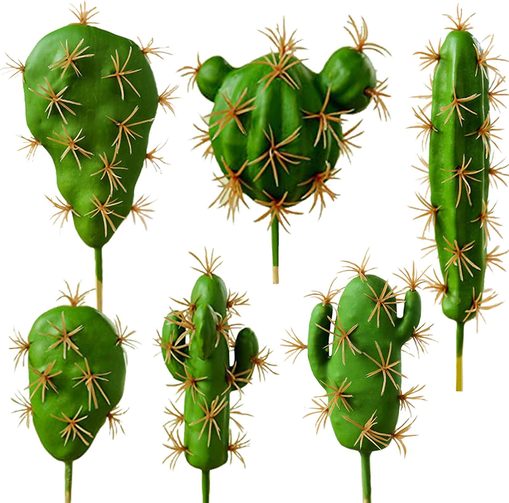 Amazon.com: Bluecell 2pcs Real Looking Artificial Cactus Plant DIY ...