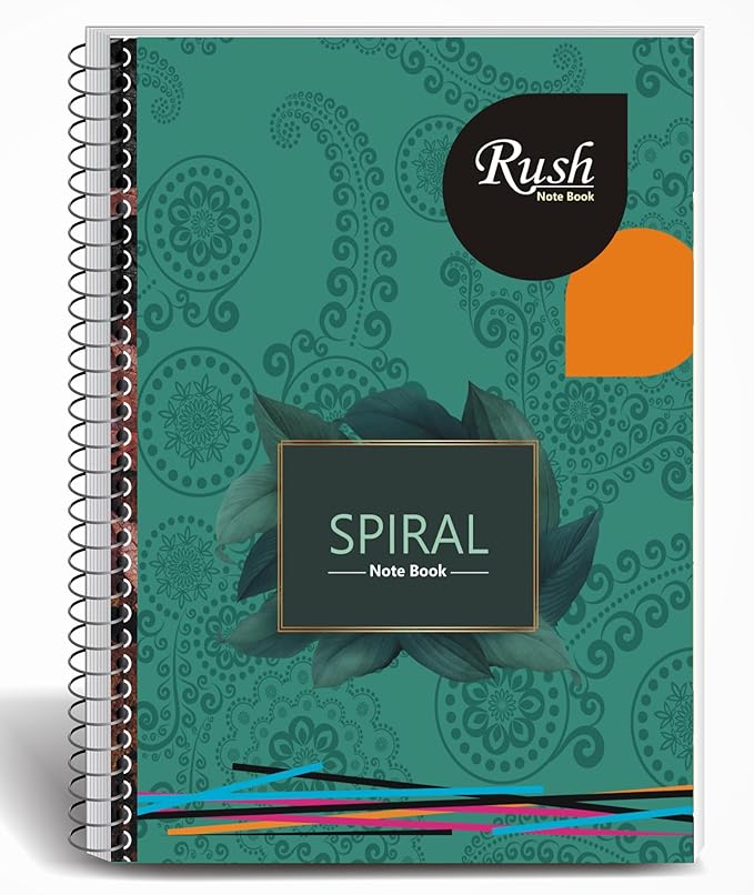 RUSH NOTE BOOKS Semi Rough A4 Size Spiral Notebook Unruled 500 Pages ...