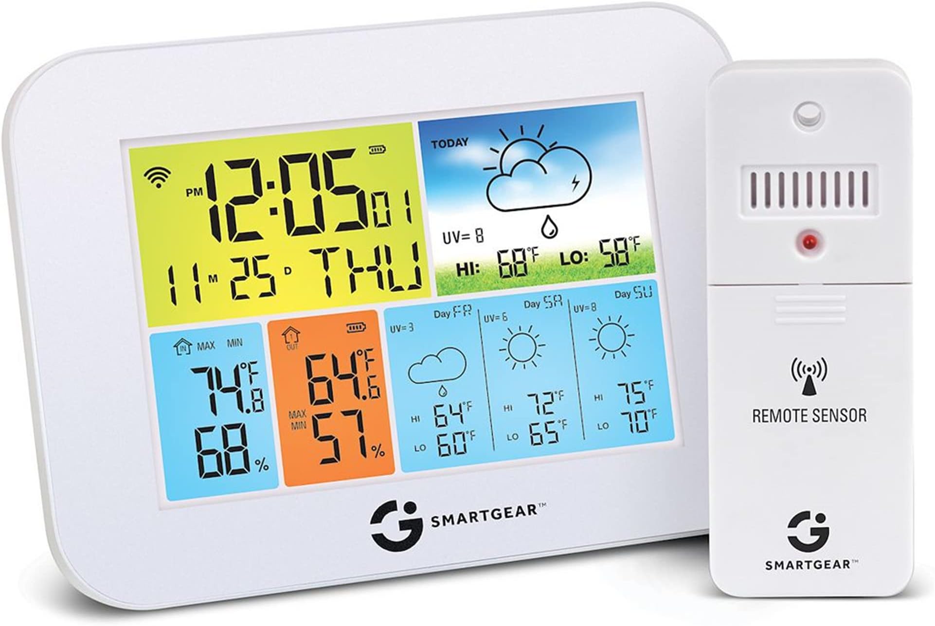 Amazon.com : Smart Gear Indoor/Outdoor Wireless Weather Station : Patio ...