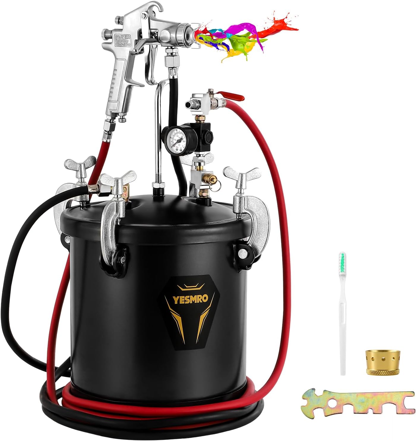 Amazon.com : Dynamic Power PRO Stainless Pressure Paint Tank 2.5 ...