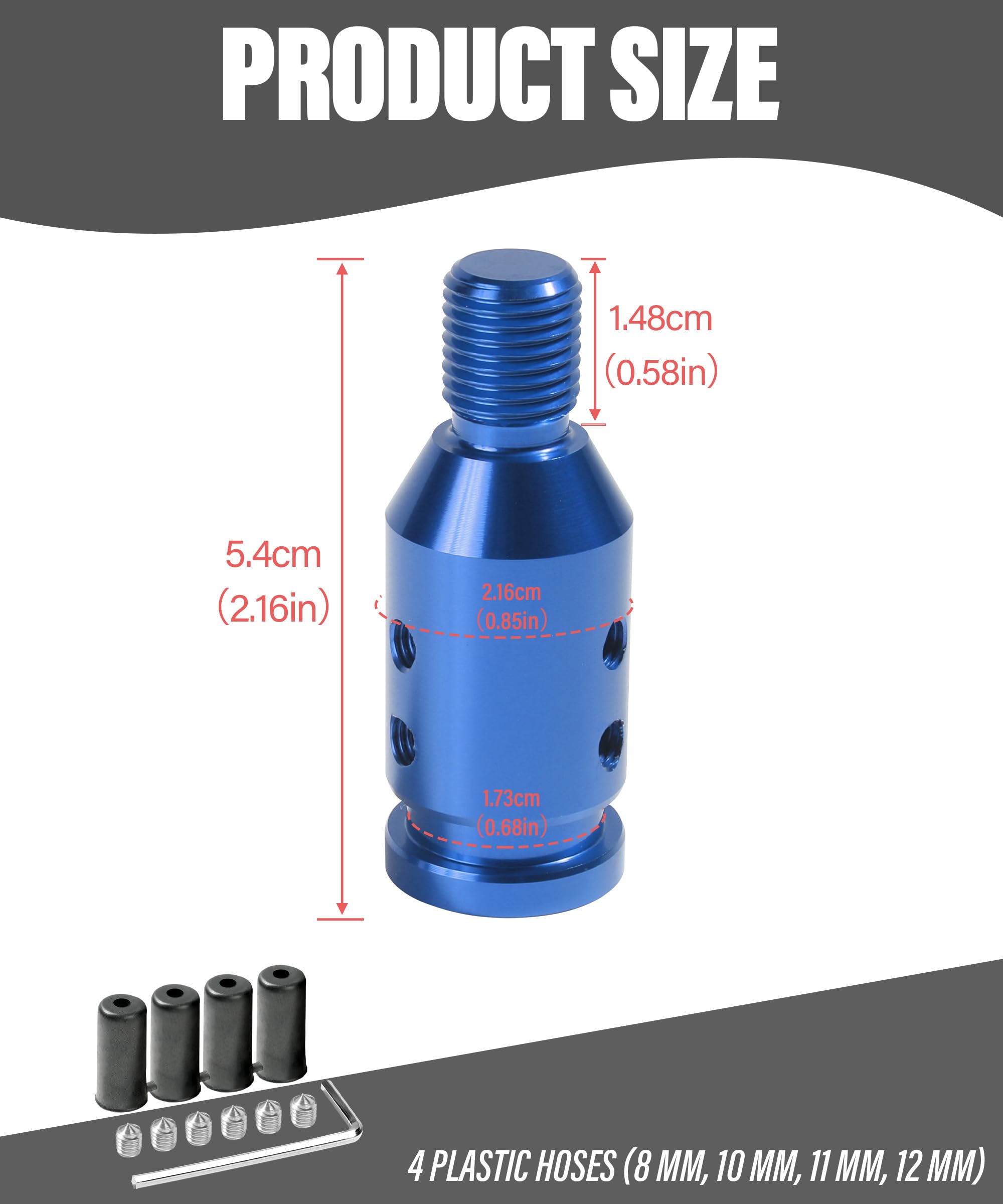 Snapklik.com : YAKEFLY Universal Gear Shift Knob Adapter,Aluminum Alloy ...