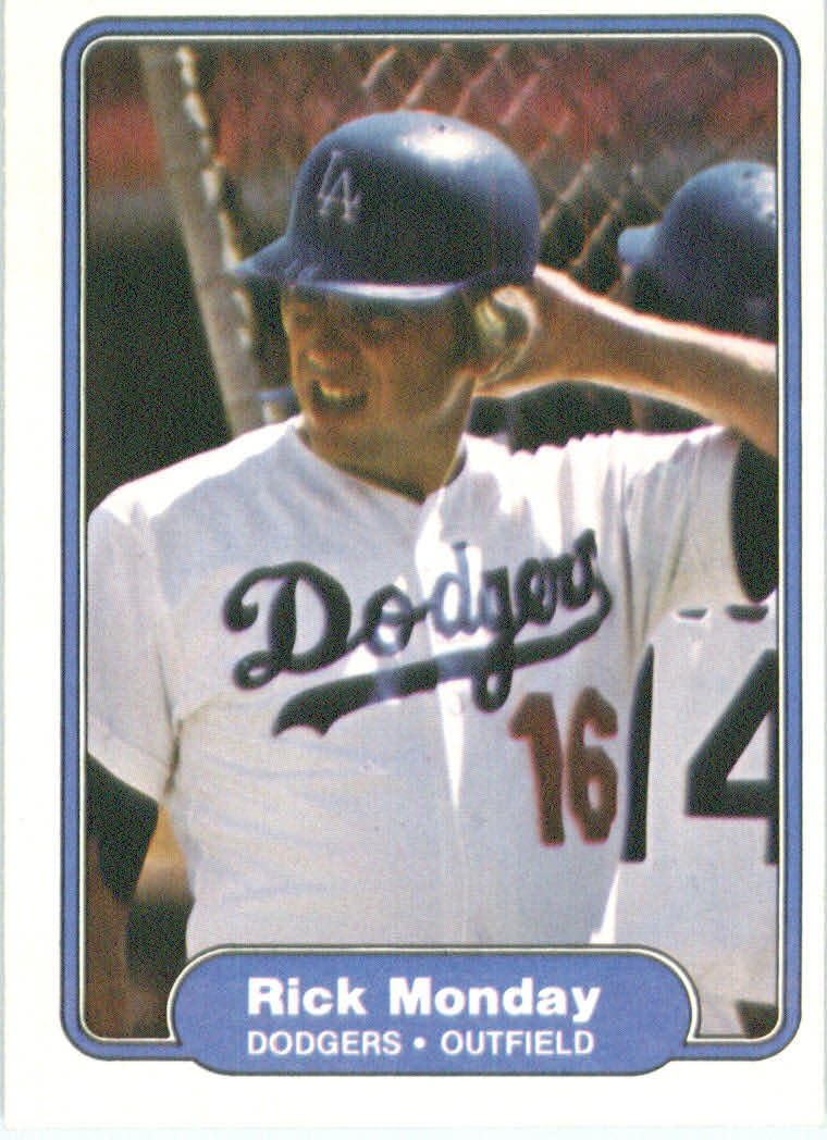 Amazon.com: 1982 Fleer Baseball Card #15 Rick Monday : Collectibles ...