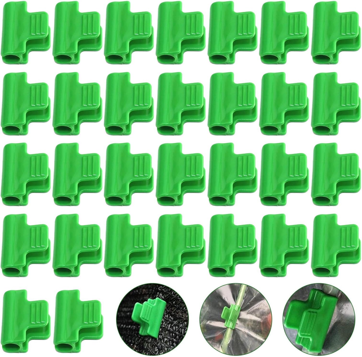 30 pcs Greenhouse Hoops Plant Clips 11mm, Film Row Cover Netting Tunnel ...