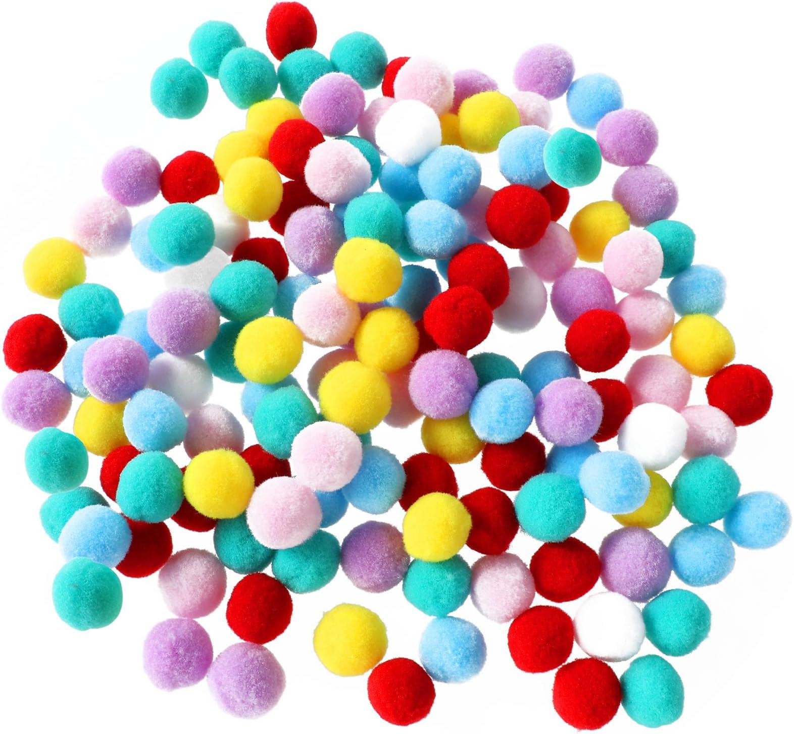OfficeTree 500 Pompons Loisirs Creatifs 10mm - Pompon Multicolore ...