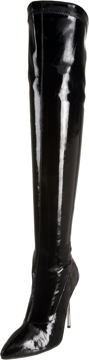 Amazon.com | The Highest Heel Women's Skyhigh Thigh-High Boot,Black ...