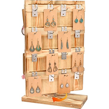Amazon.com: Lolalet Wood Rotating Jewelry Display Stand for Selling, 32 ...