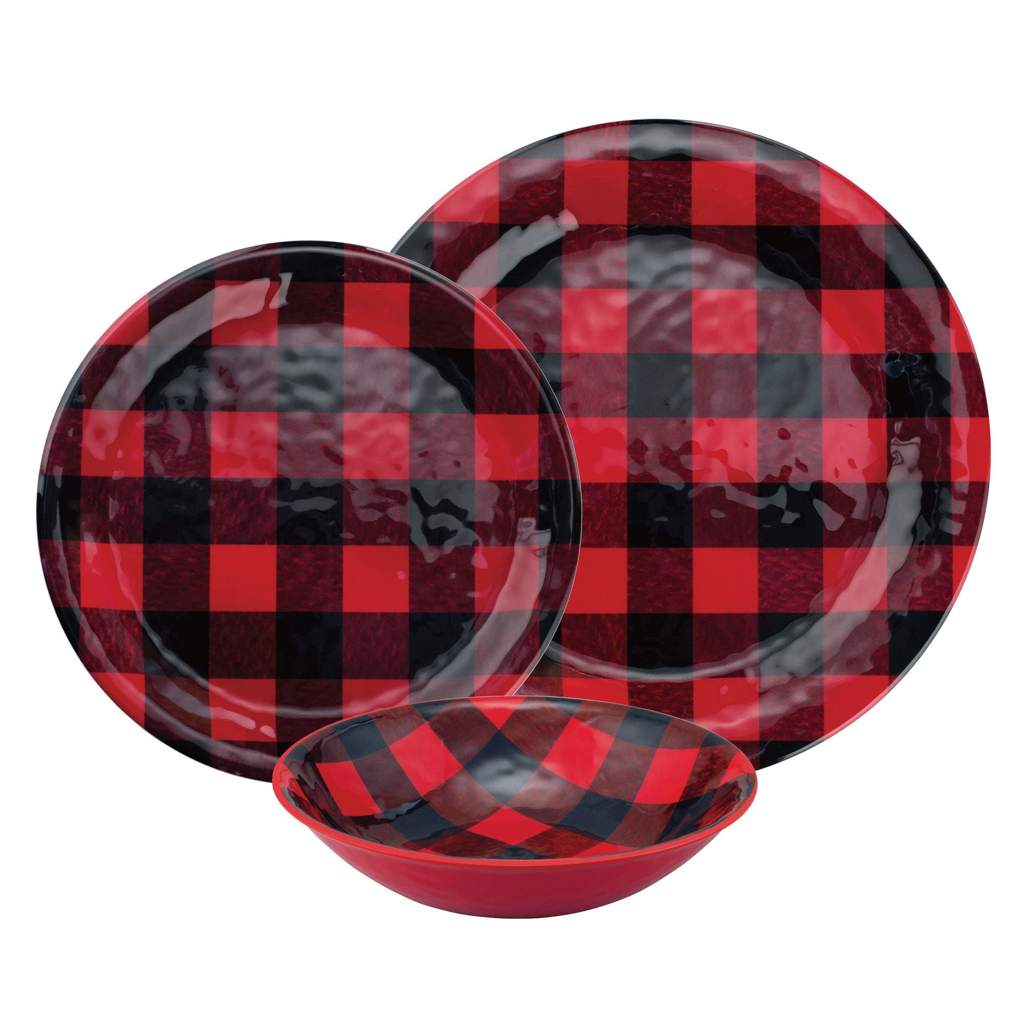 Snapklik.com : UPware 12-Piece Melamine Dinnerware Set, Includes Dinner ...