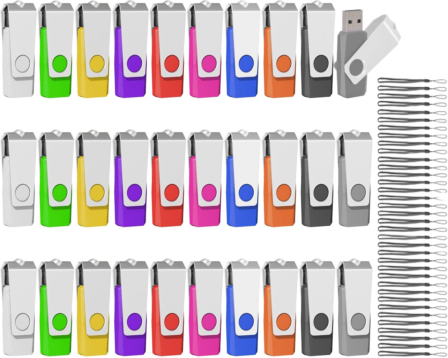 Amazon.com: 50 Pack of Flash Drives Bulk 2GB EASTBULL USB 2.0 Flash ...