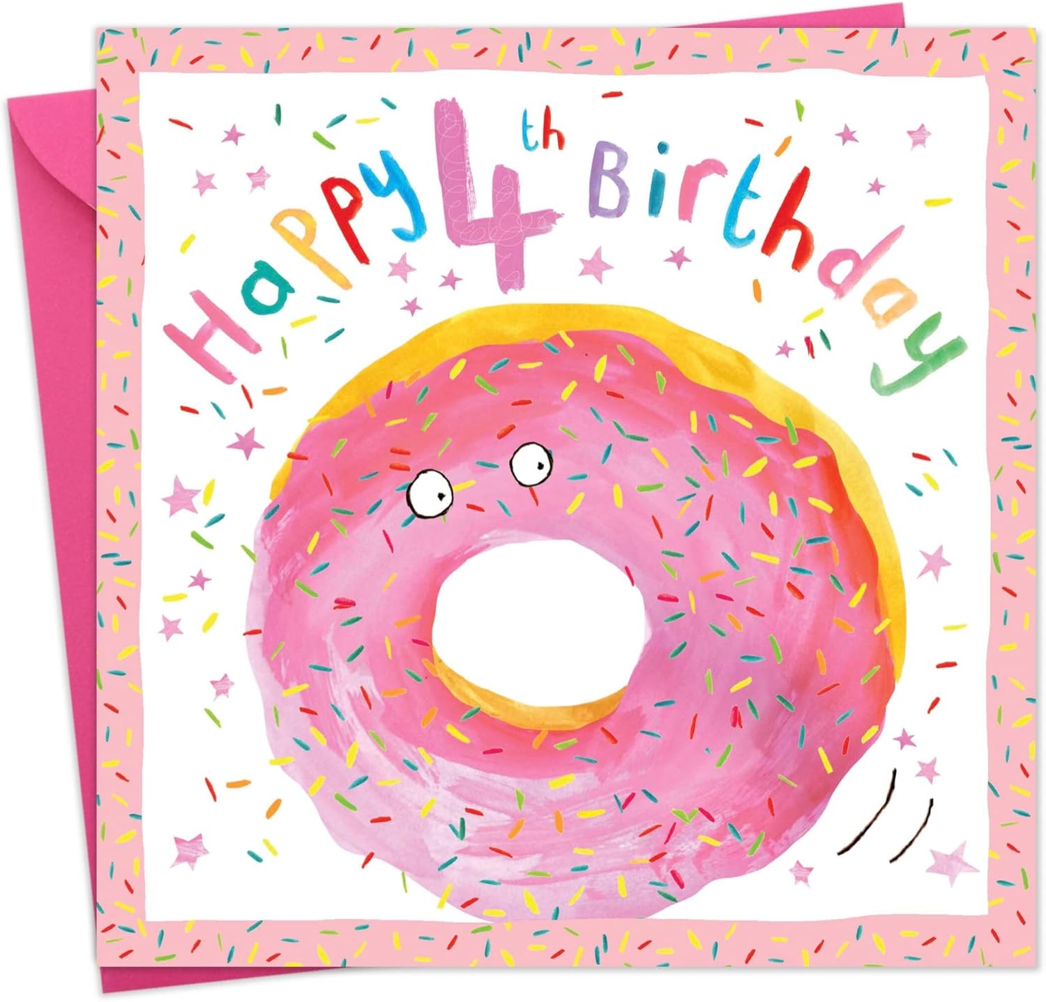 Amazon.com : Twizler 4th Birthday Card for Girl - 4 Year Old Birthday ...