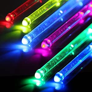 Amazon.com: Bright LED Light Up Drumsticks 1 Pair, Rechargeable 13 ...
