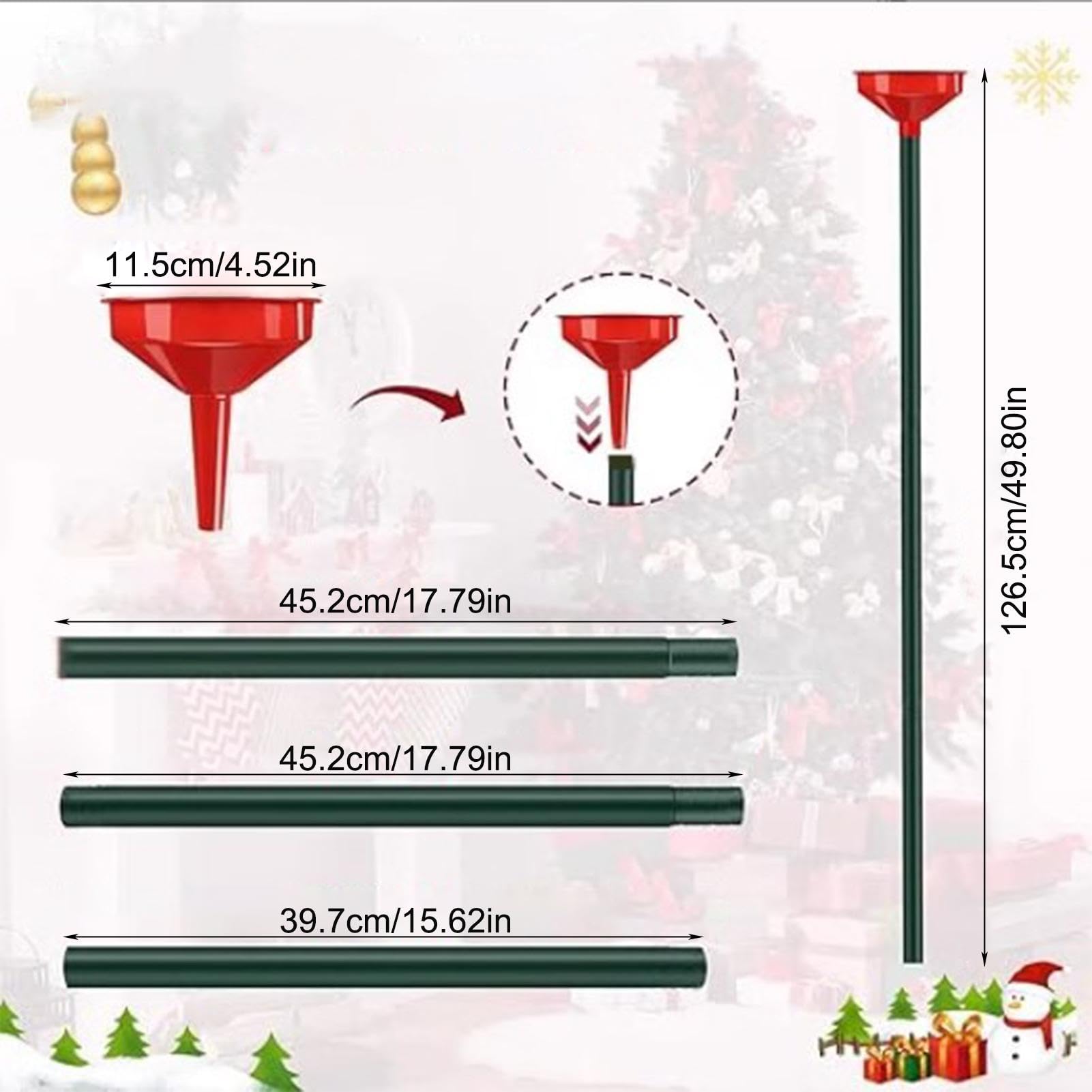 Embudo De Riego Para Arbol De Navidad Embudo Plegable Silicona Ø8*9Cm