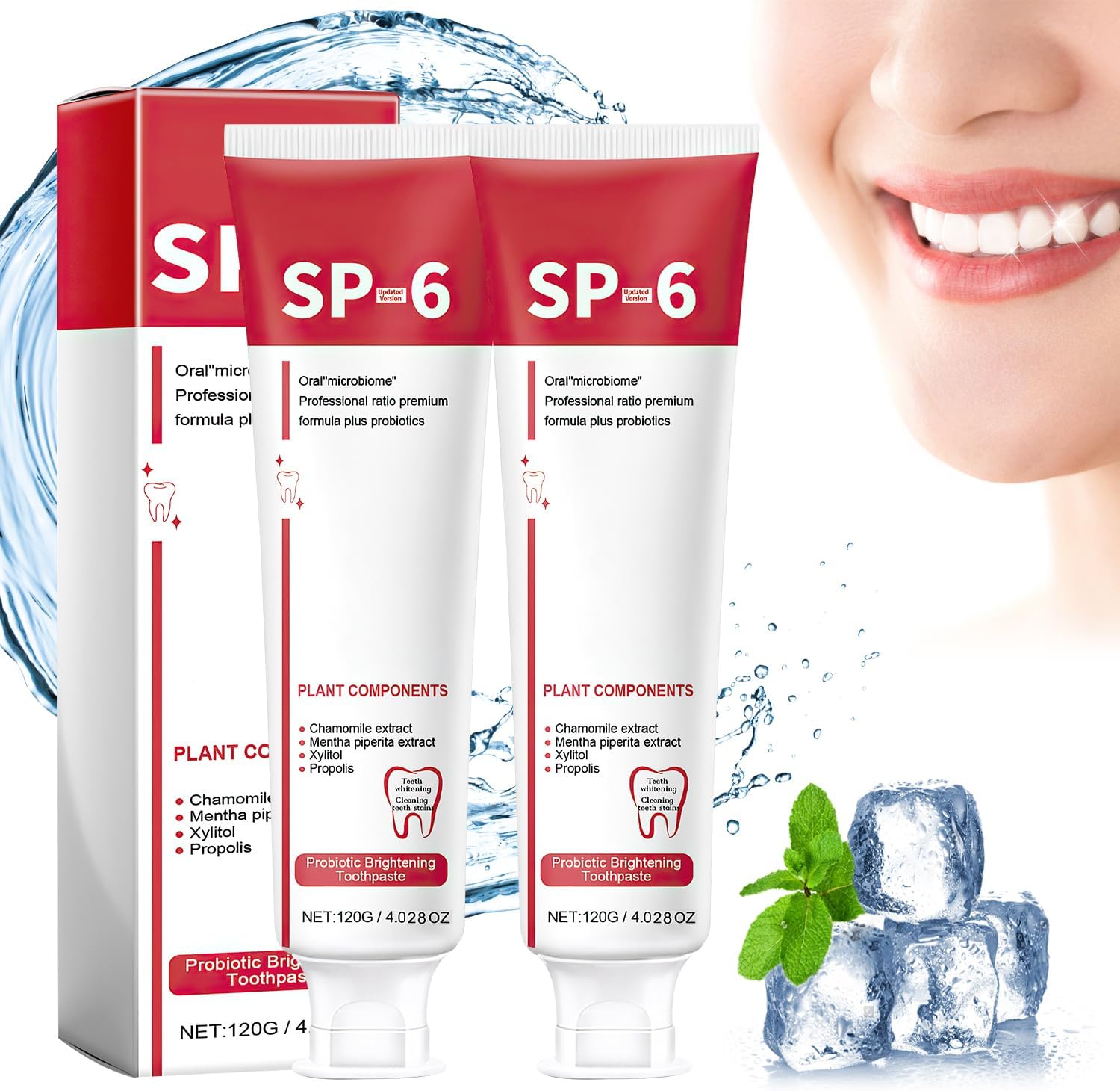 Amazon.com : Grenben Sp-6 Ultra Whitening Toothpaste, Probiotic ...