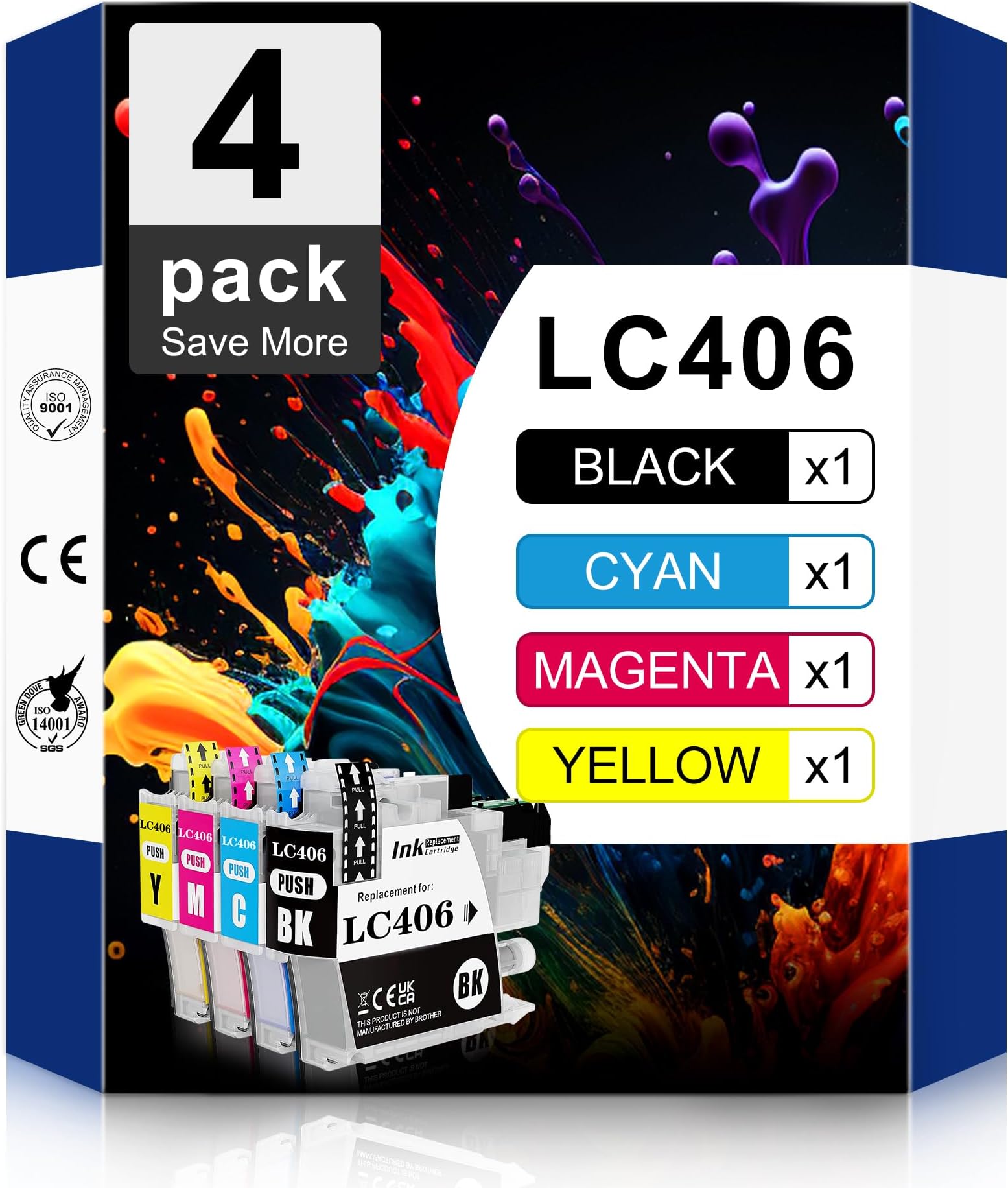 Amazon.com: LinkDocs LC406XL Magenta Compatible Ink Cartridges ...