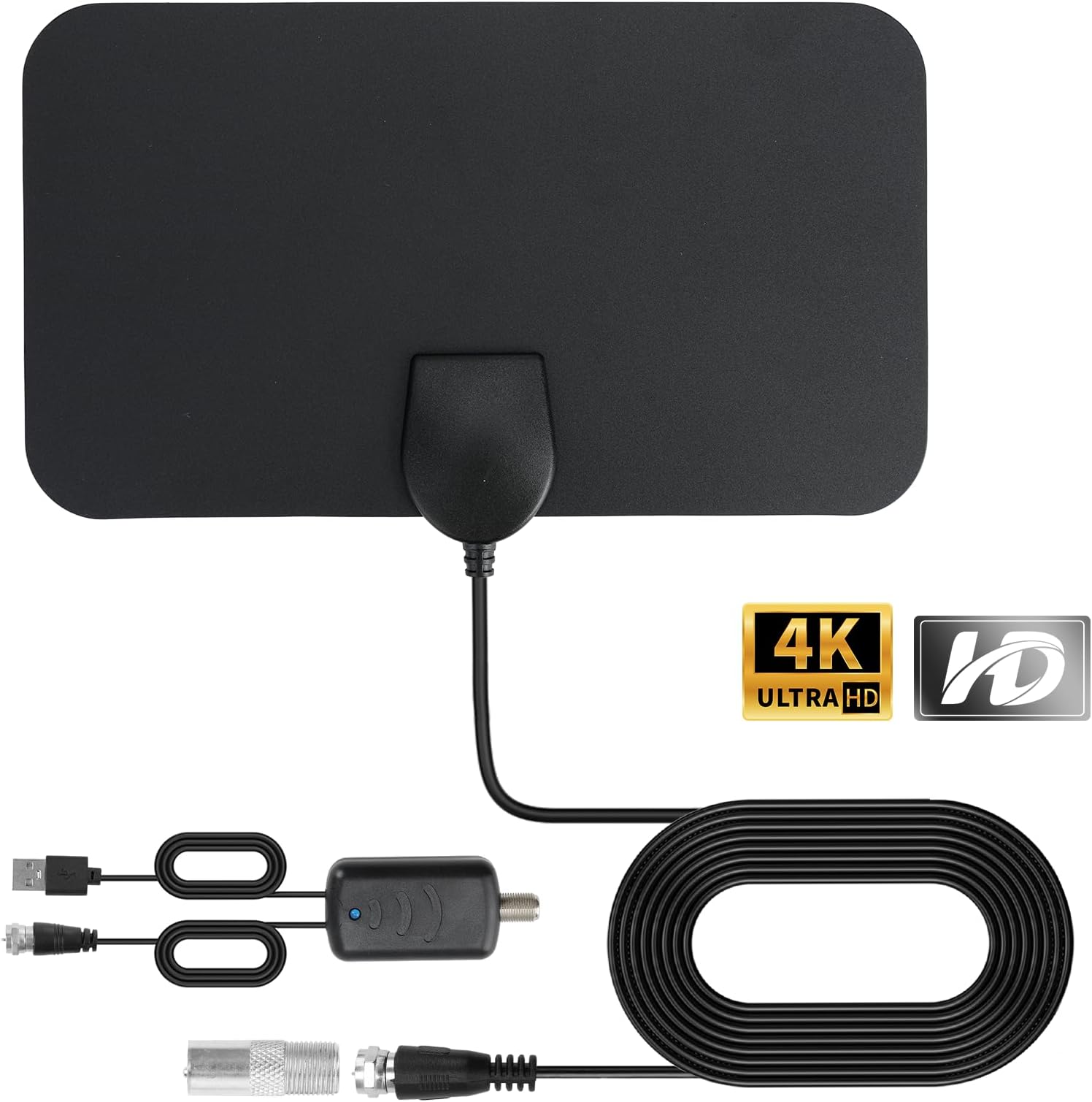 TV Aerial,Indoor 250+ Miles Long Range Amplified 4K HD Digital TV ...