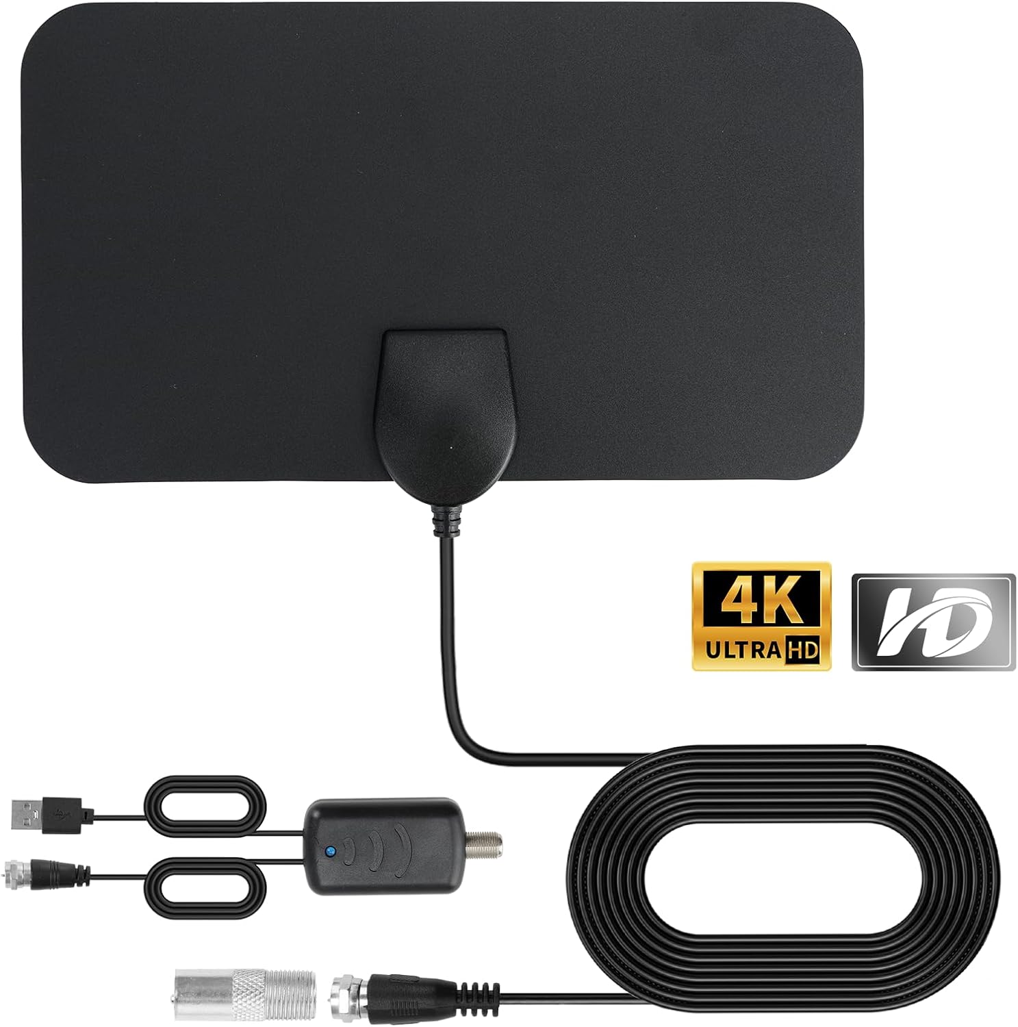 TV 250+ Miles Long Range Amplified 4K HD Digital TV Antenna for ...