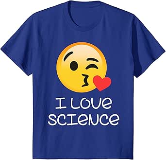 Amazon.com: I LOVE SCIENCE TSHIRT FOR TEACHERS EMOJI HEARTS LOVE ...