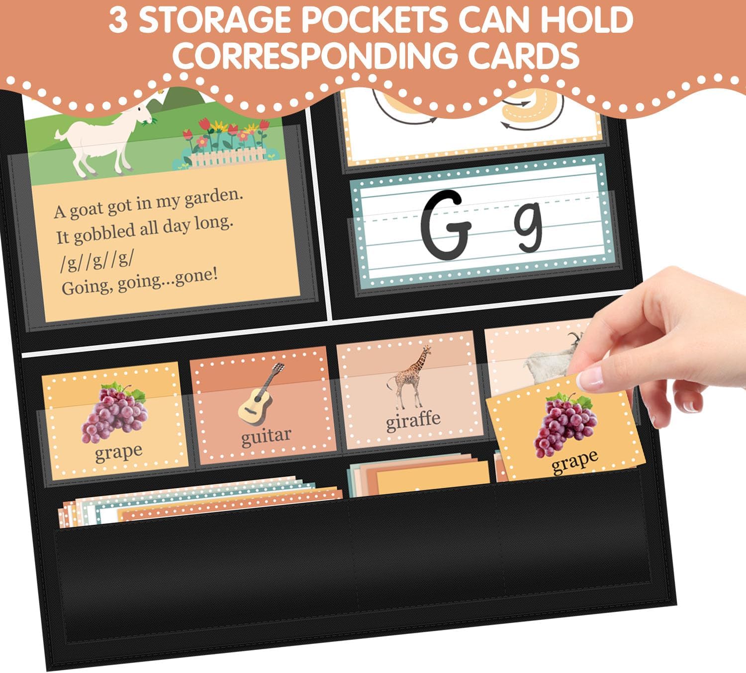 All About Letters Pocket Chart with ABC Flash Cards, Sri Lanka | Ubuy