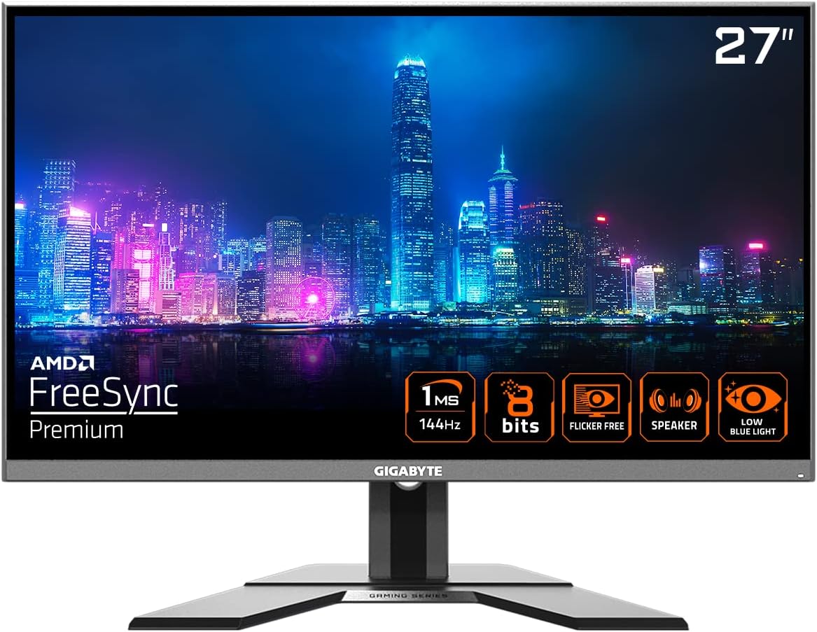 GIGABYTE G27F Cm 27 Inch (68.58 Cm) 144Hz 1080P Gaming Monitor, 1920 X ...