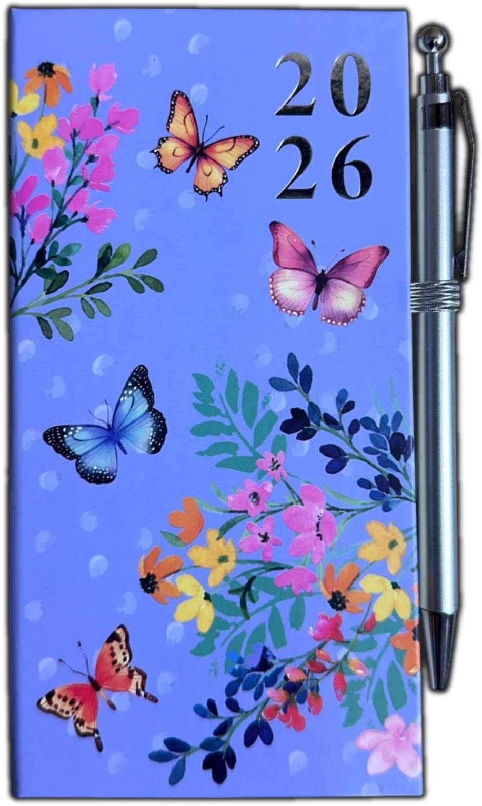 2026 Slim Week To View Diary Glitter Butterflies Designer Fashion ...