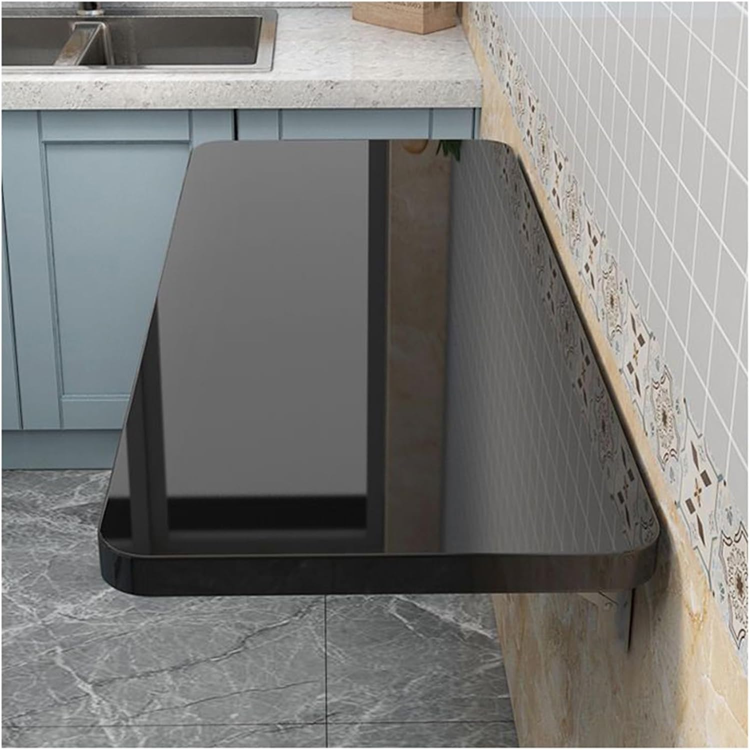 Amazon.com - Fold Down Wall Mounted Dining Table, Modern Style Office ...