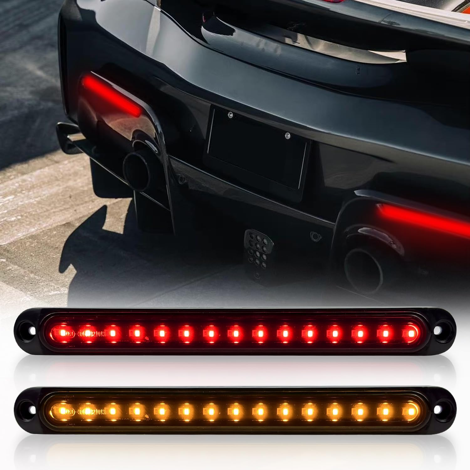 Amazon.com: KEING 2 Pack 10" 30 LED Trailer Tail Light 3rd Brake Stop ...