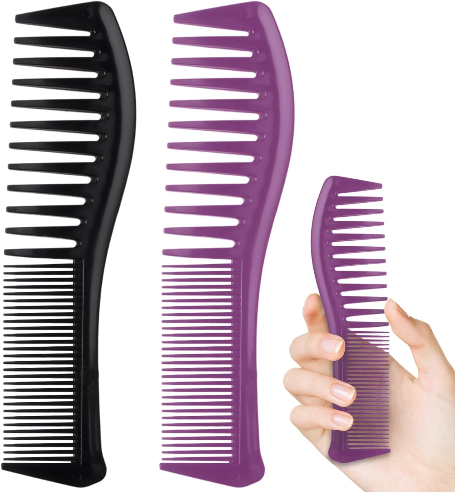 Amazon.com : KAHEM Wide Tooth Pick Comb for Long, Thick, Curly Hair - 6 ...
