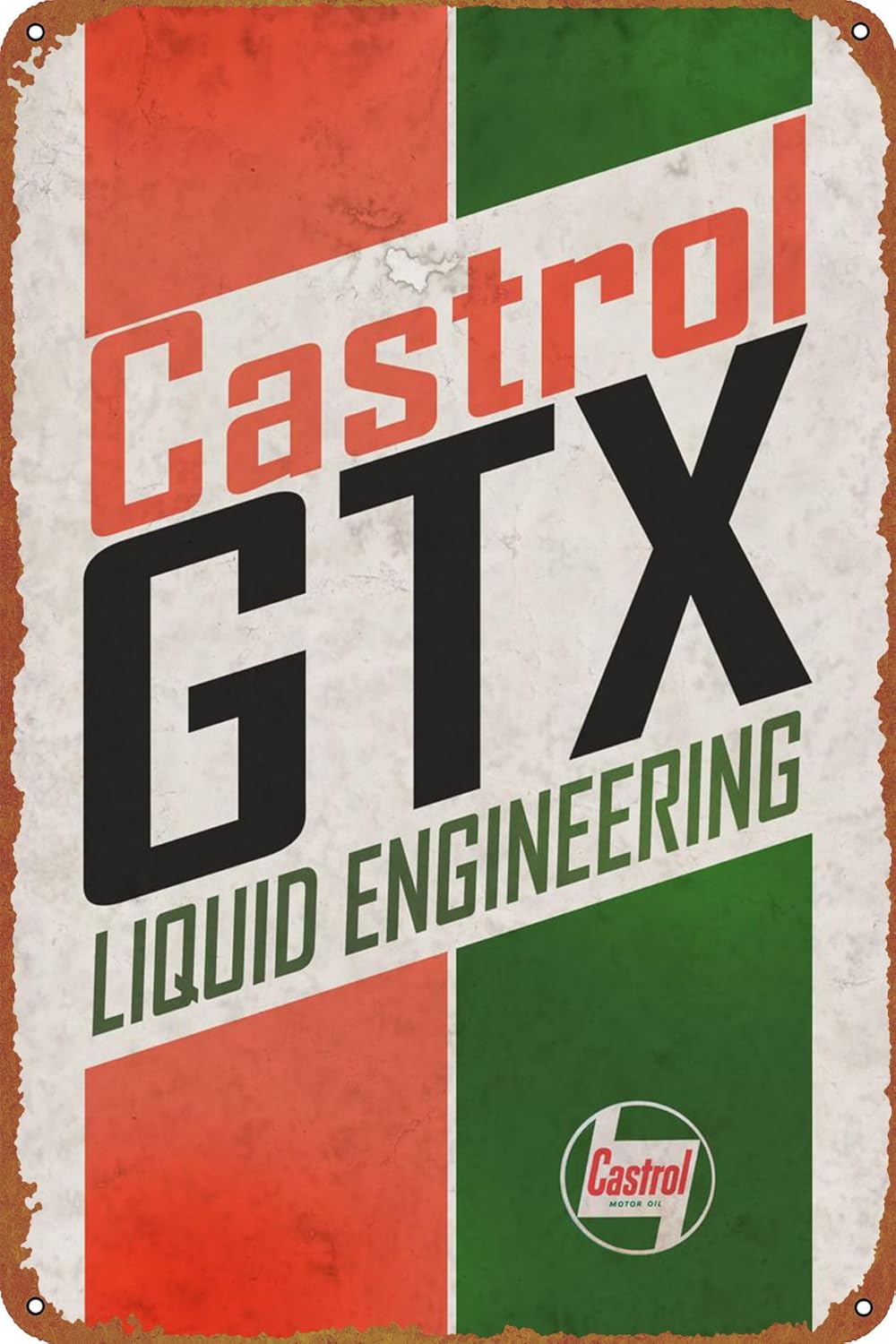 Amazon.com: Castrol Oil Minor Wear Poster Retro Metal tin Sign ...