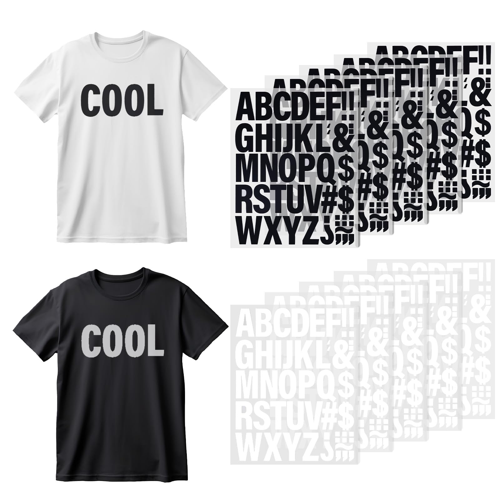 Amazon.com: 10 Sheets Iron on Letters 2 Inch Vinyl Iron on Letters for ...