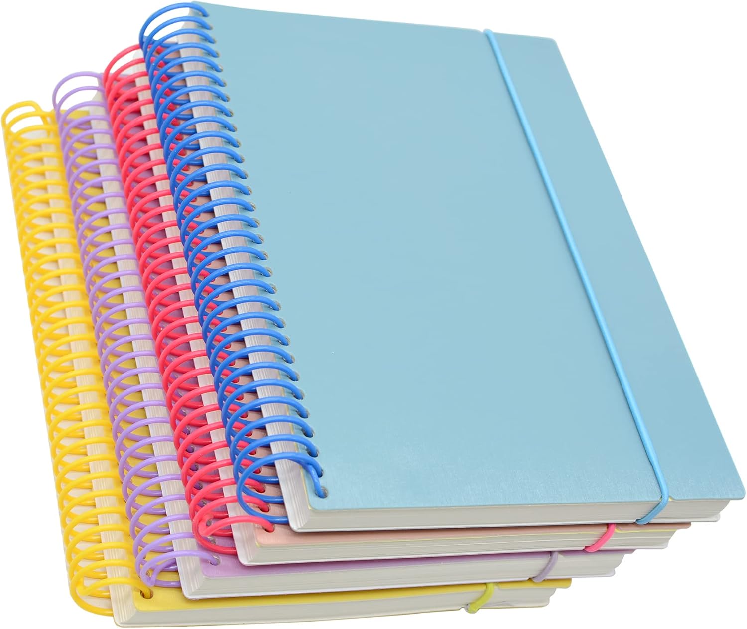 Amazon.com : Large Spiral Notebook With Bandage, 4 Pcs 10.2 Inch x 7.28 ...
