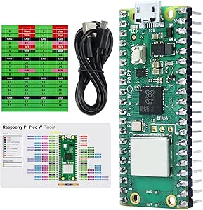 Amazon.com: Freenove Raspberry Pi Pico W Board Pre-Soldered Header, Dual-core Arm Cortex-M0 ...