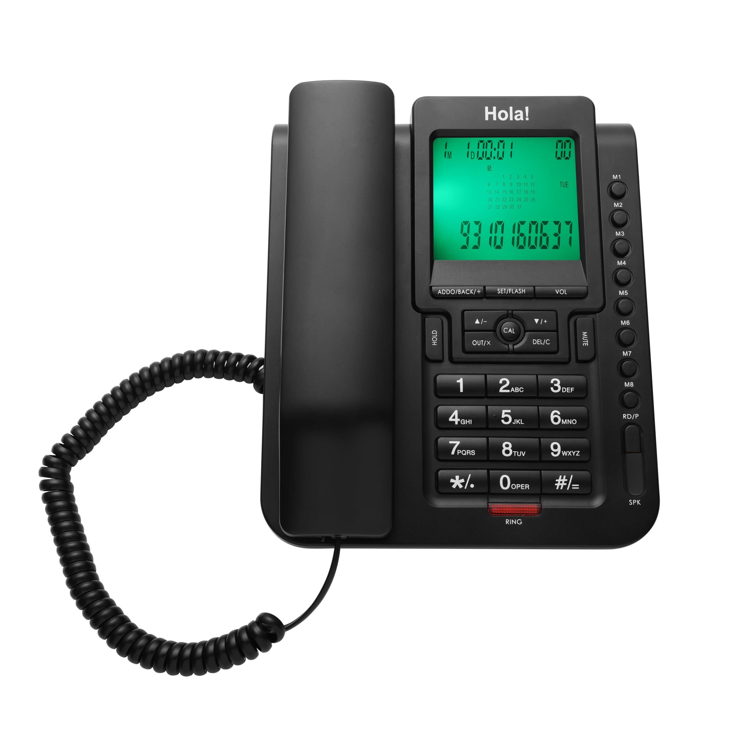 Hola TF 710 Big Display Caller ID Speaker Phone with 6 One Touch Memory ...