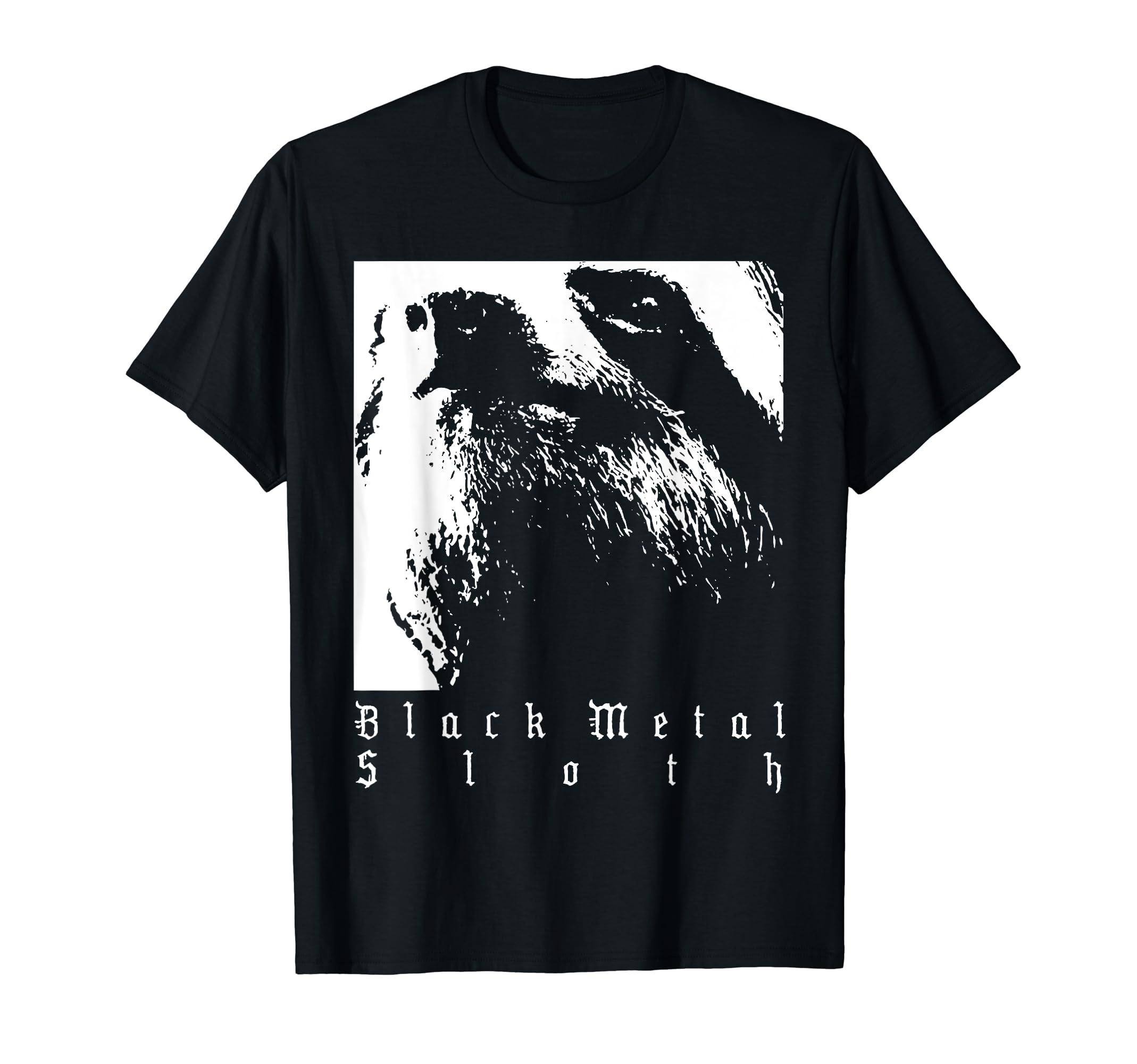 Amazon | ブラックメタル ナマケモノ 笑える 邪悪 フェス バンド コンサート Black Metal Sloth Music T ...