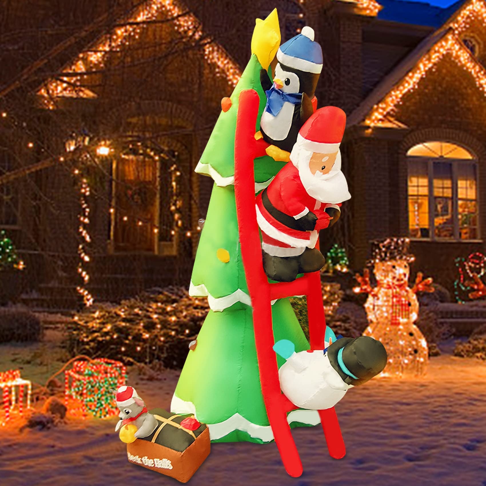 Buy Christmas Inflatables Outdoor 6Ft with Classic Christmas Shapes ...