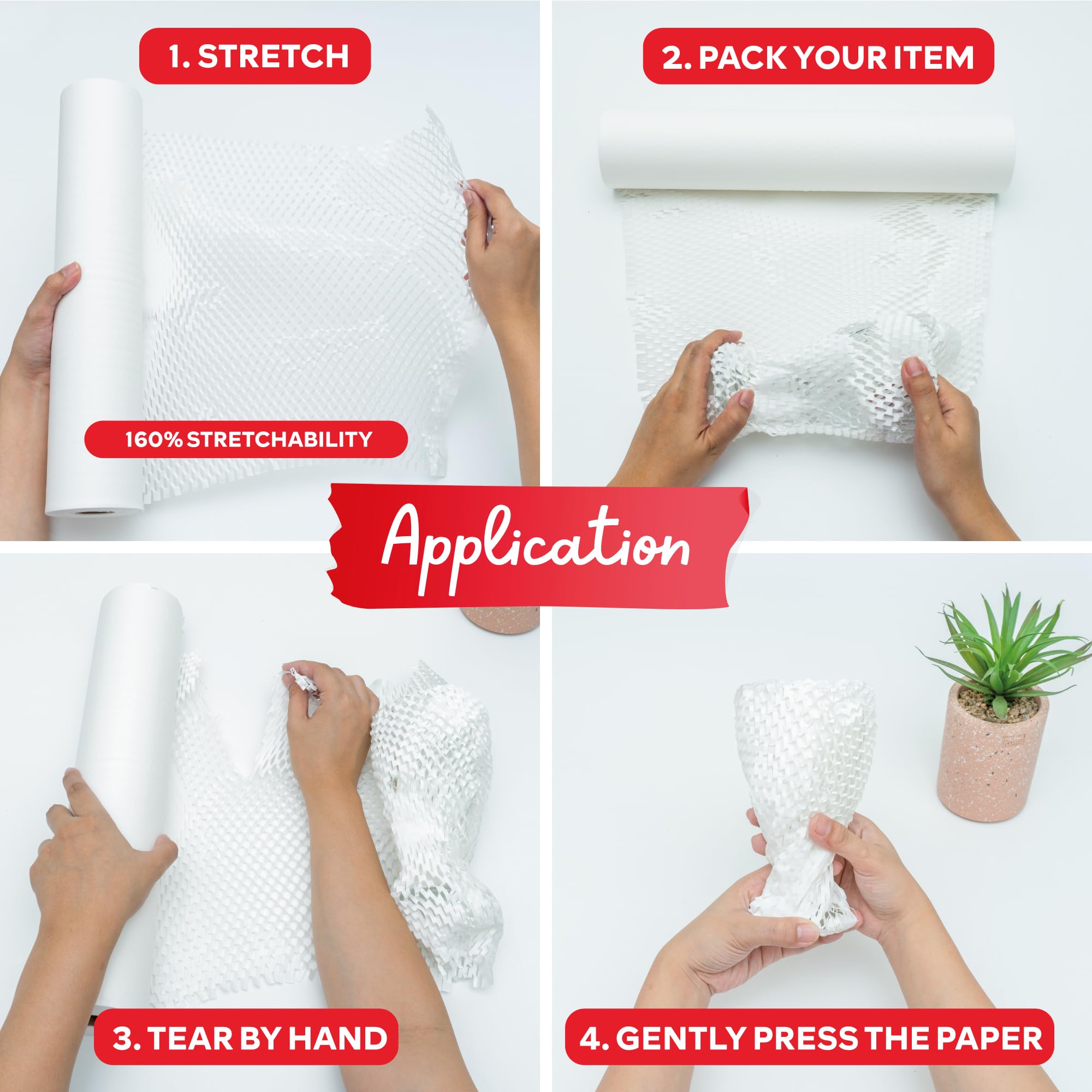 Snapklik.com : XFasten White Honeycomb Packing Paper For Moving 15-Inch ...