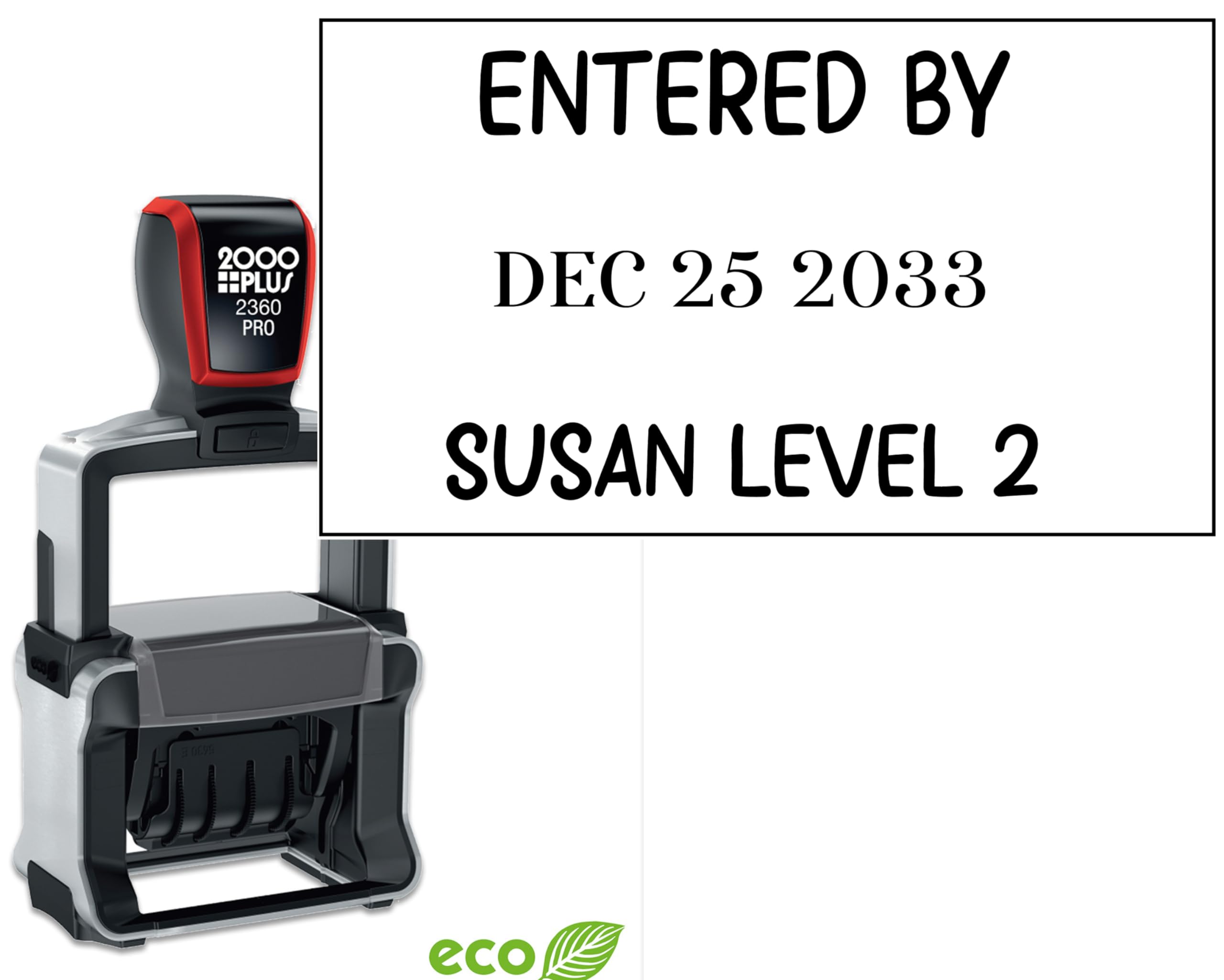 Amazon.com : Heavy Duty Date Stamp with 2-4 Line Custom Text, Self ...