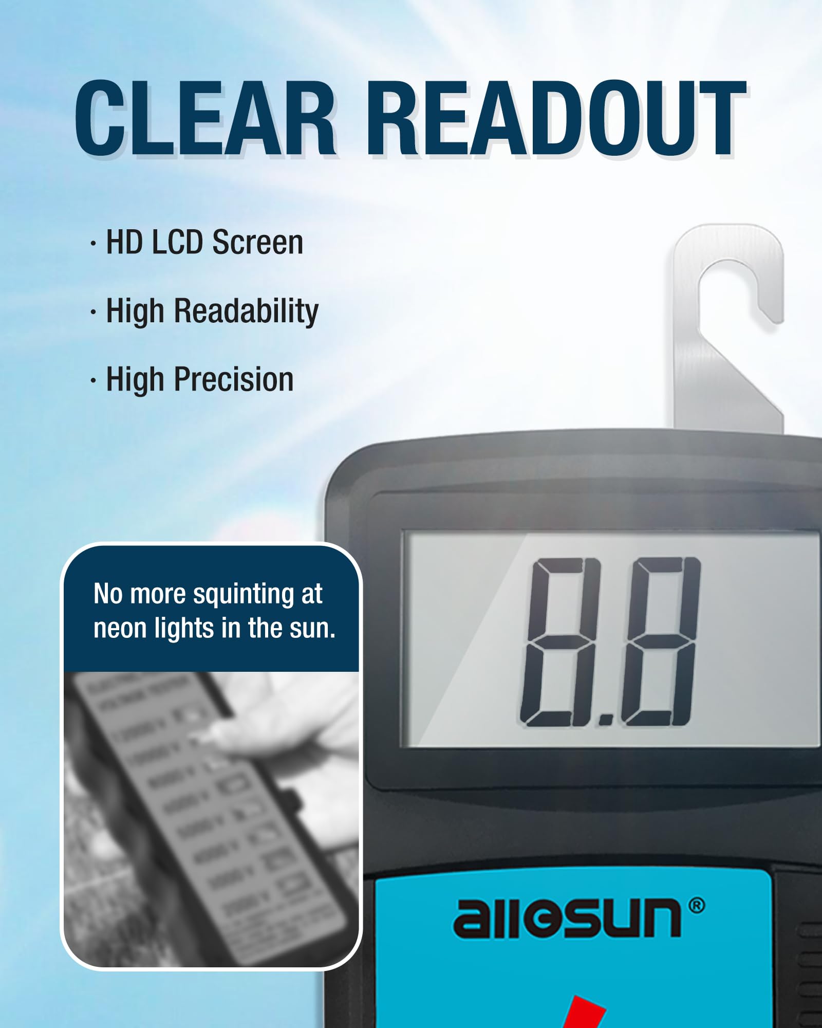 Snapklik.com : ALLOSUN Electric Fence Tester Fault Finder Digital ...