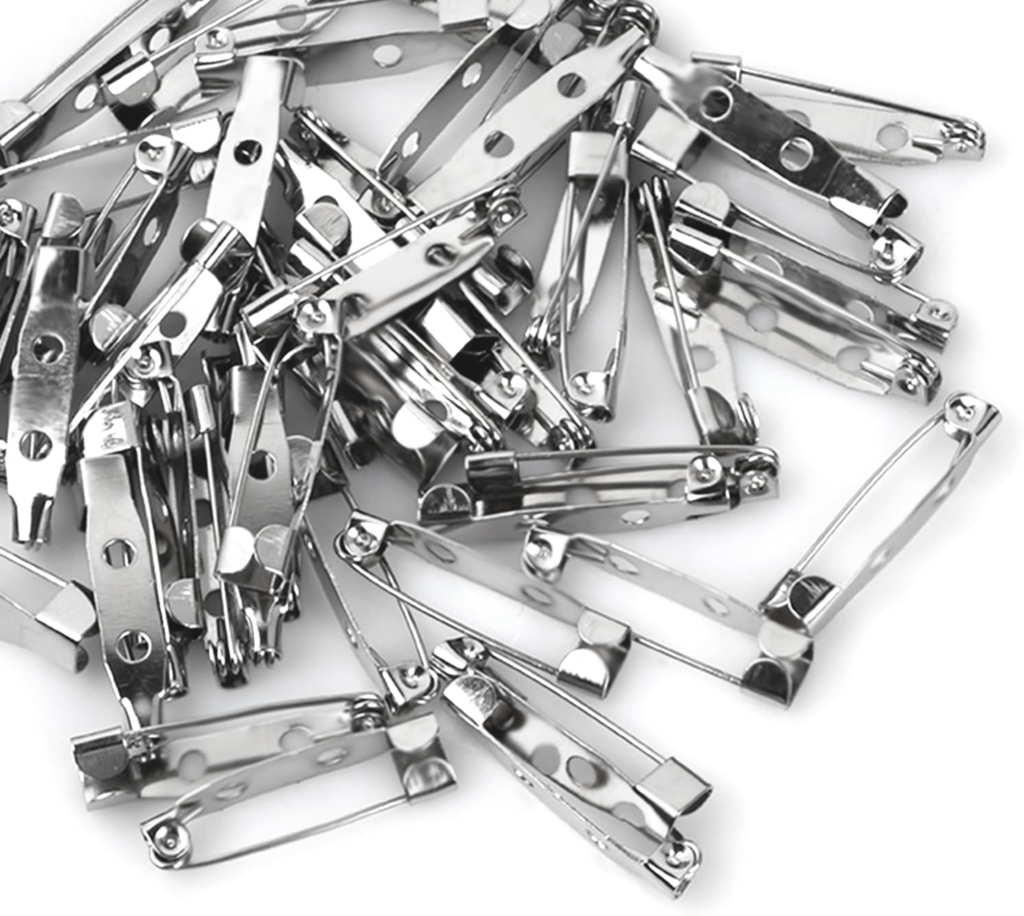 200 Pcs Brooch Badge Bar Pins Safety Pins, Back Clasp Safety Pin with ...