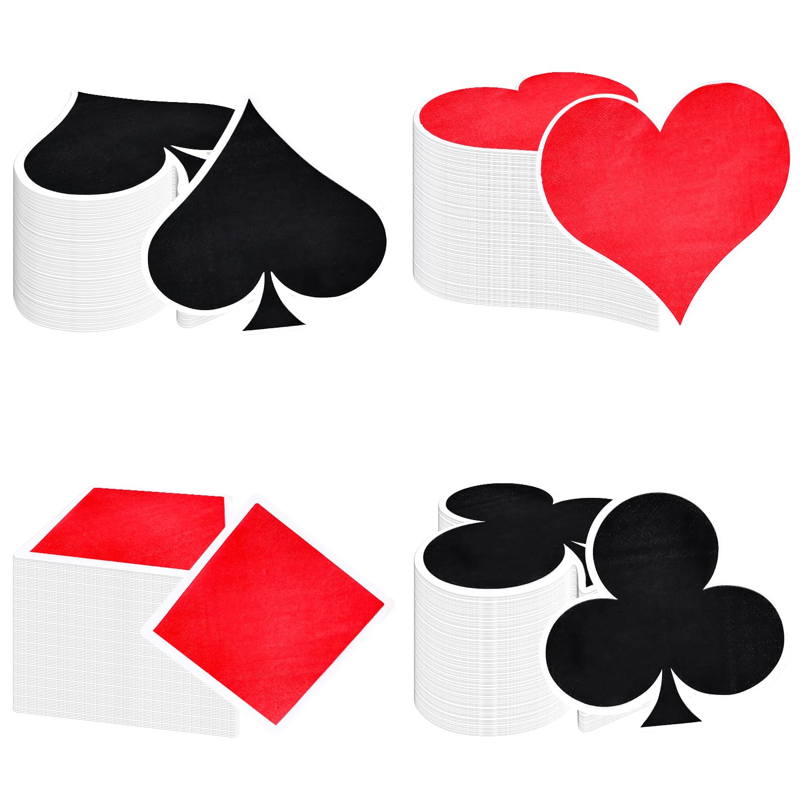 Amazon.com: FALIZIFU 100 Pieces 2-Ply Casino Napkins Folded 6.2 x 6.2 ...