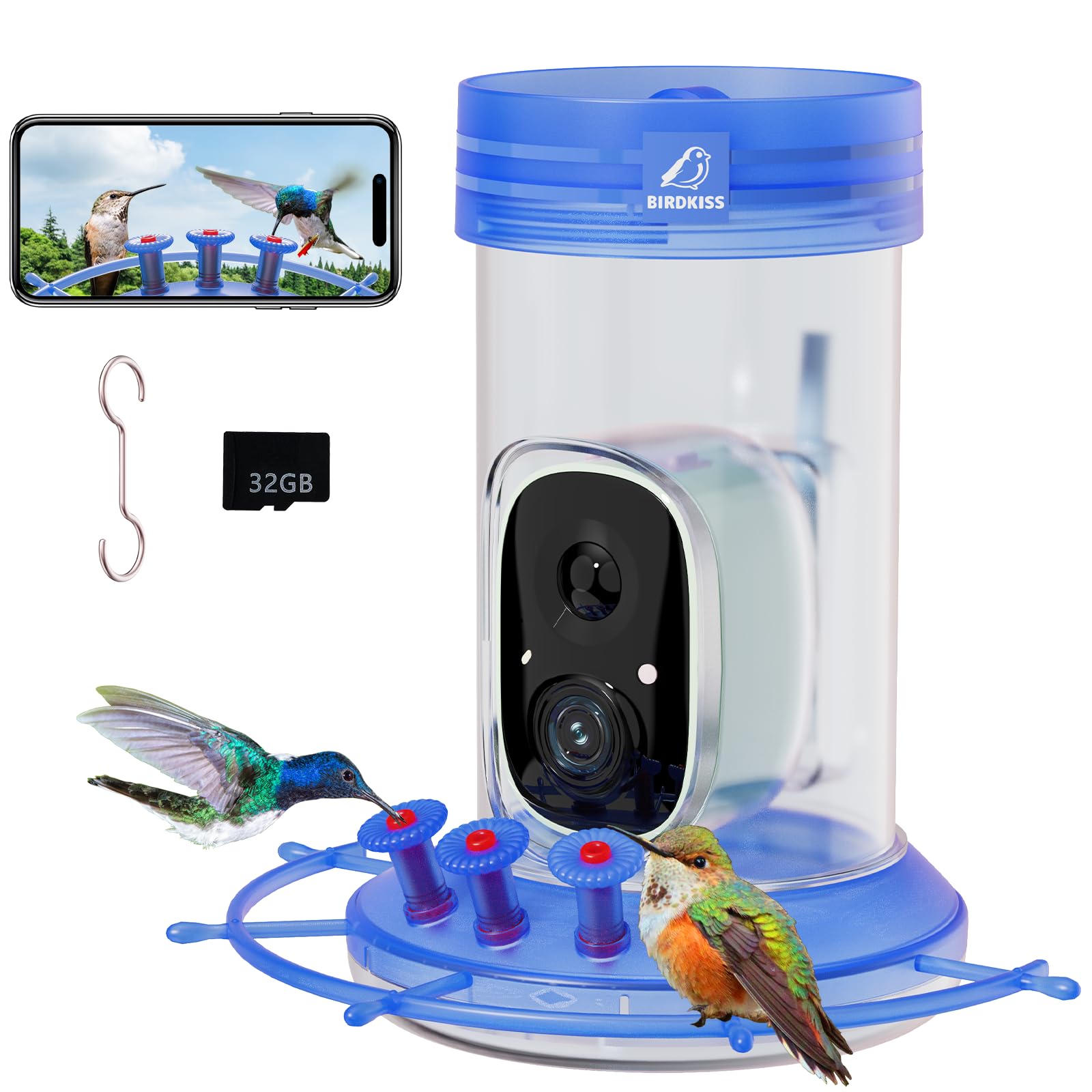 Amazon.com : Hummingbird Feeder with Camera, Smart Camera with SD Card ...