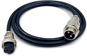Amazon.com: 16.4 ft GX16 2 Pin Cable Male to Female Head Aviation Cordset, GX16 2 Pin Panel ...